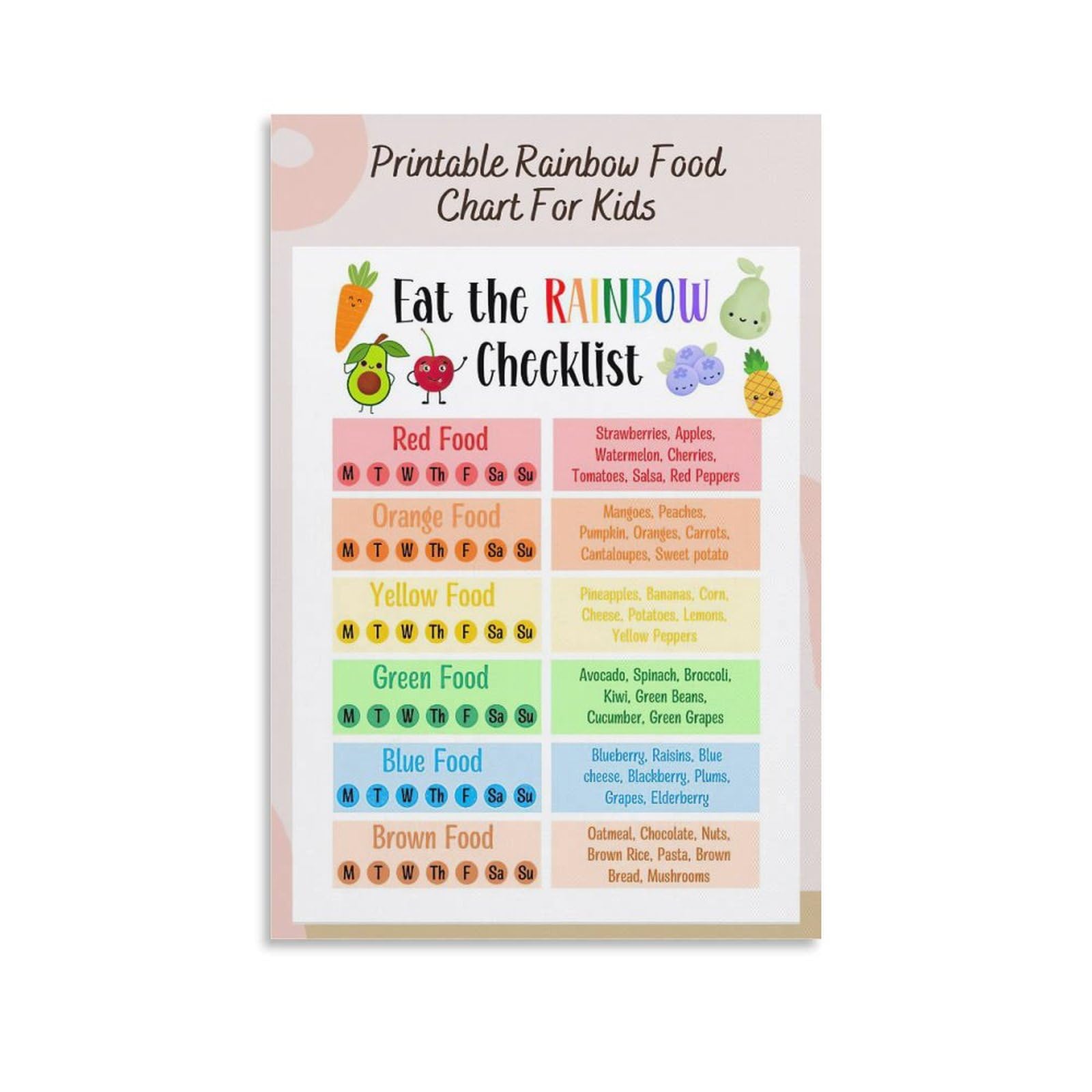 Cuadro De Frutas Y Verduras Del Arco Iris Actividad De Arte Como