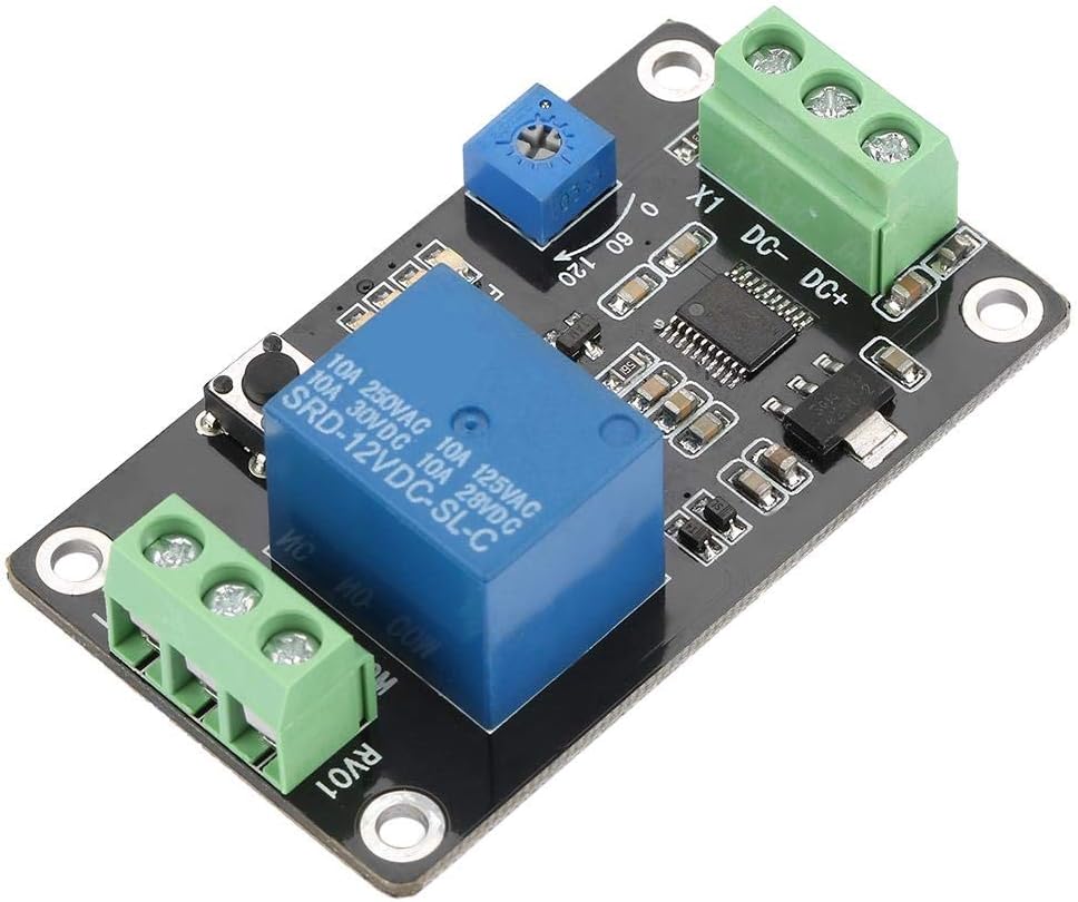 DC 5V/12V/24V Delay Timer Relay, Self-locking Delay On Off Time Switch ...