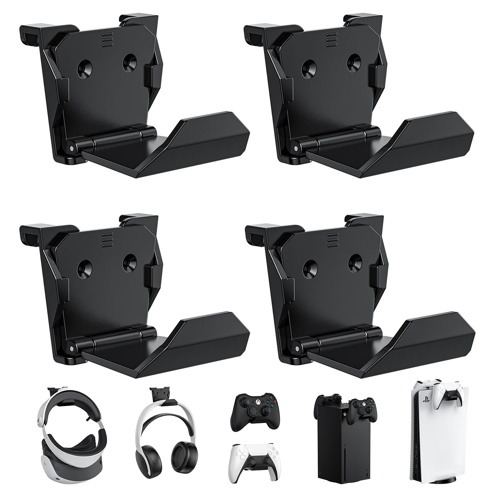 Amazon.com: KUNSLUCK 4 Pack Controller Wall Mount for PS5, Xbox, Switch ...