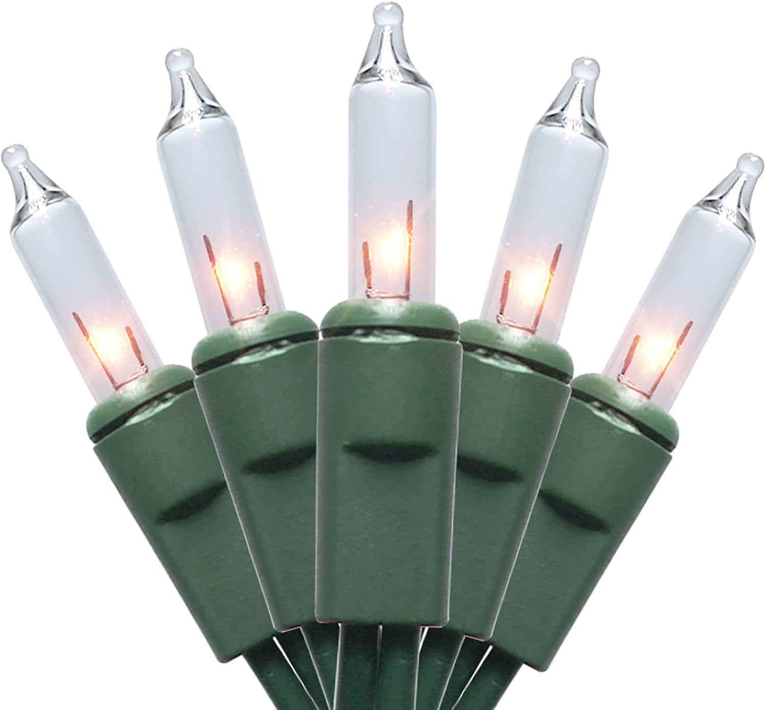 Amazon.com: MULTI-SPARKING Clear Christmas Lights 35 Count ...