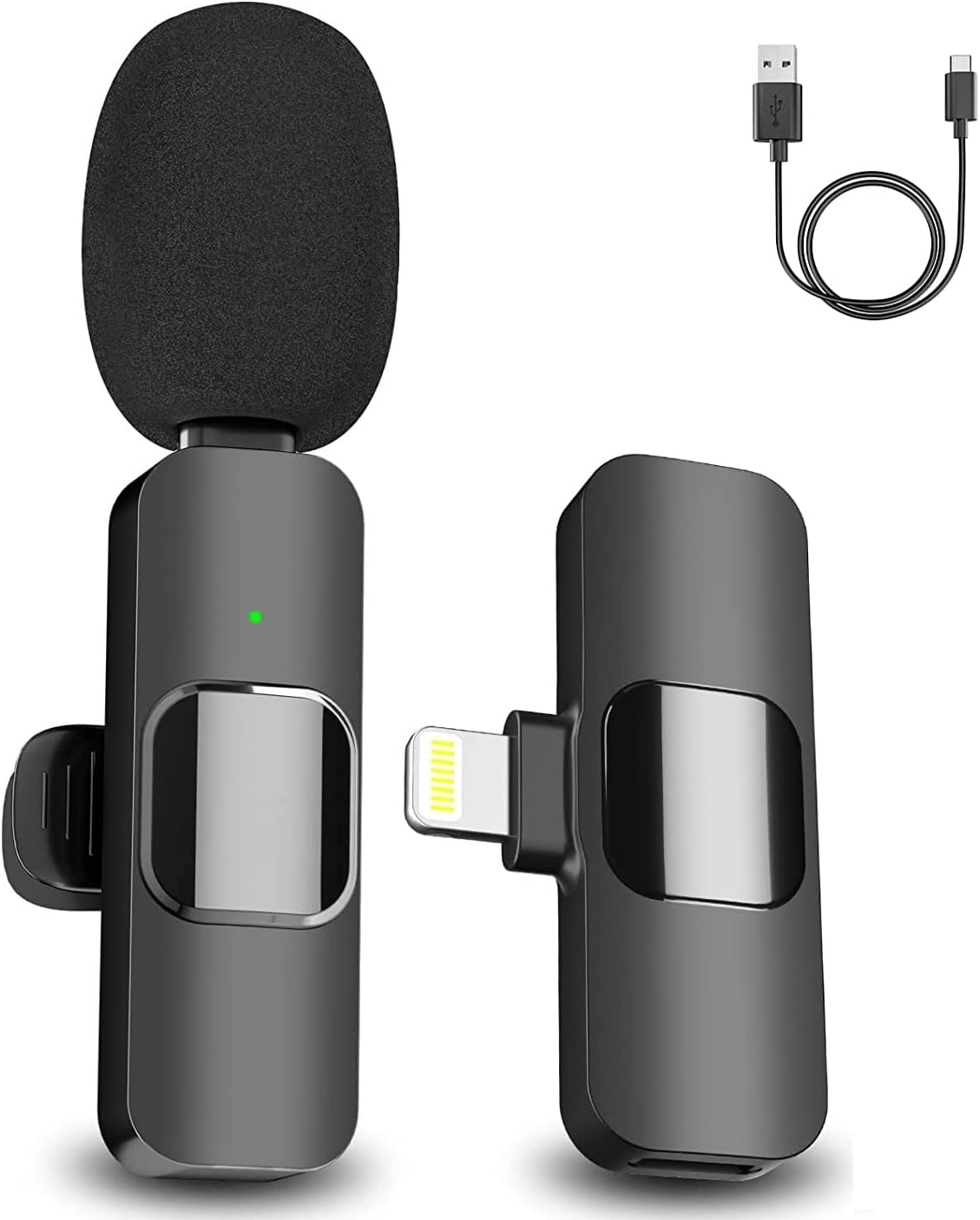 Amazon.com: Wireless Lavalier Microphone for iPhone iPad, Plug-Play ...