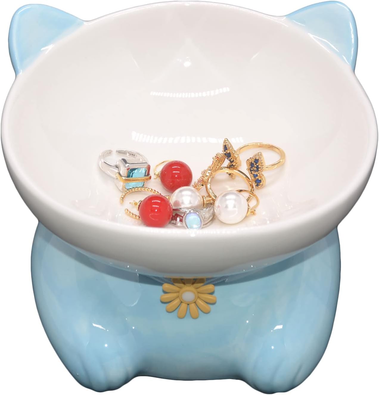 Amazon.com: EONXNGAGY Ceramic Cute Cat Shaped Ring Dish Jewelry Tray ...