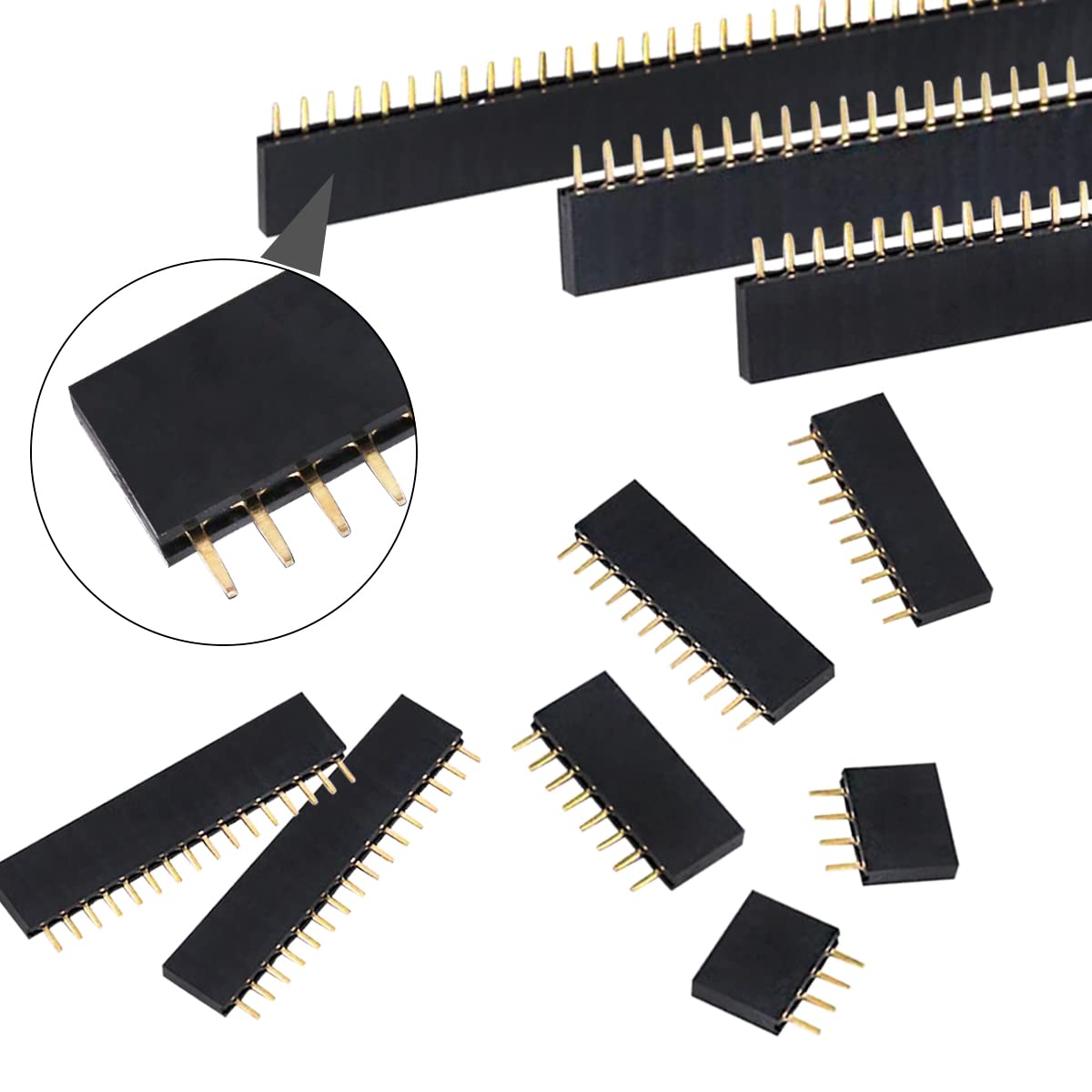 Snapklik.com : 104 PCS 2.54mm 2.54mm Male And Female Pin Header ...