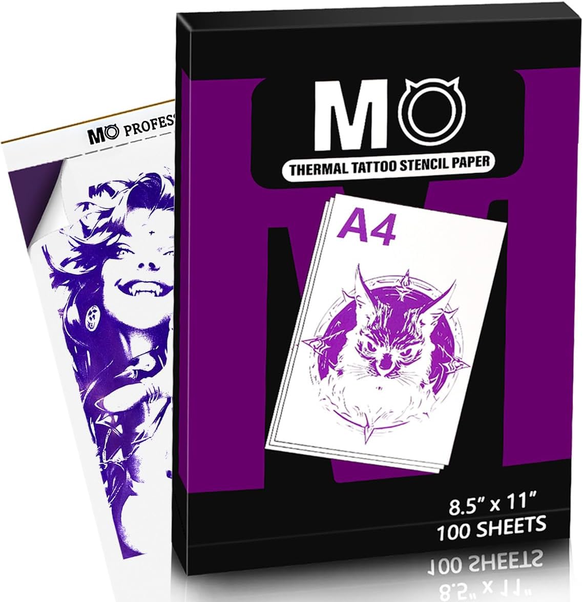 Amazon.com : Premium Tattoo Transfer Paper 100 Sheets Tattoo Stencil ...