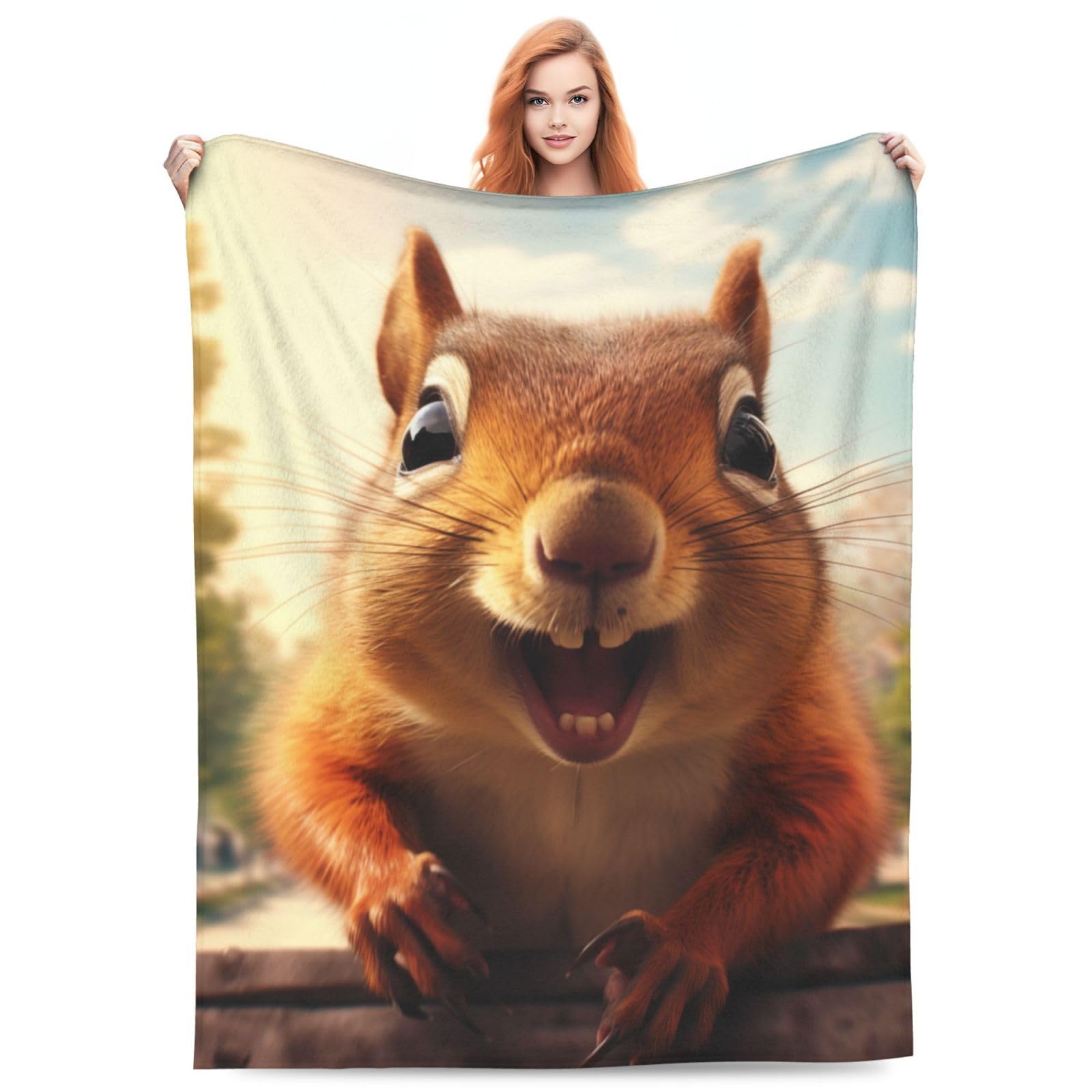 Amazon.com: Turamurra Cute Squirrel Throw Blankets for Girls Boys ...