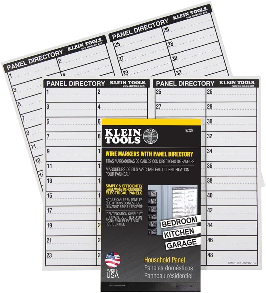 Amazon.com : Circuit Breaker Directory Sign,Self Adhesive Fuse Box Sign ...