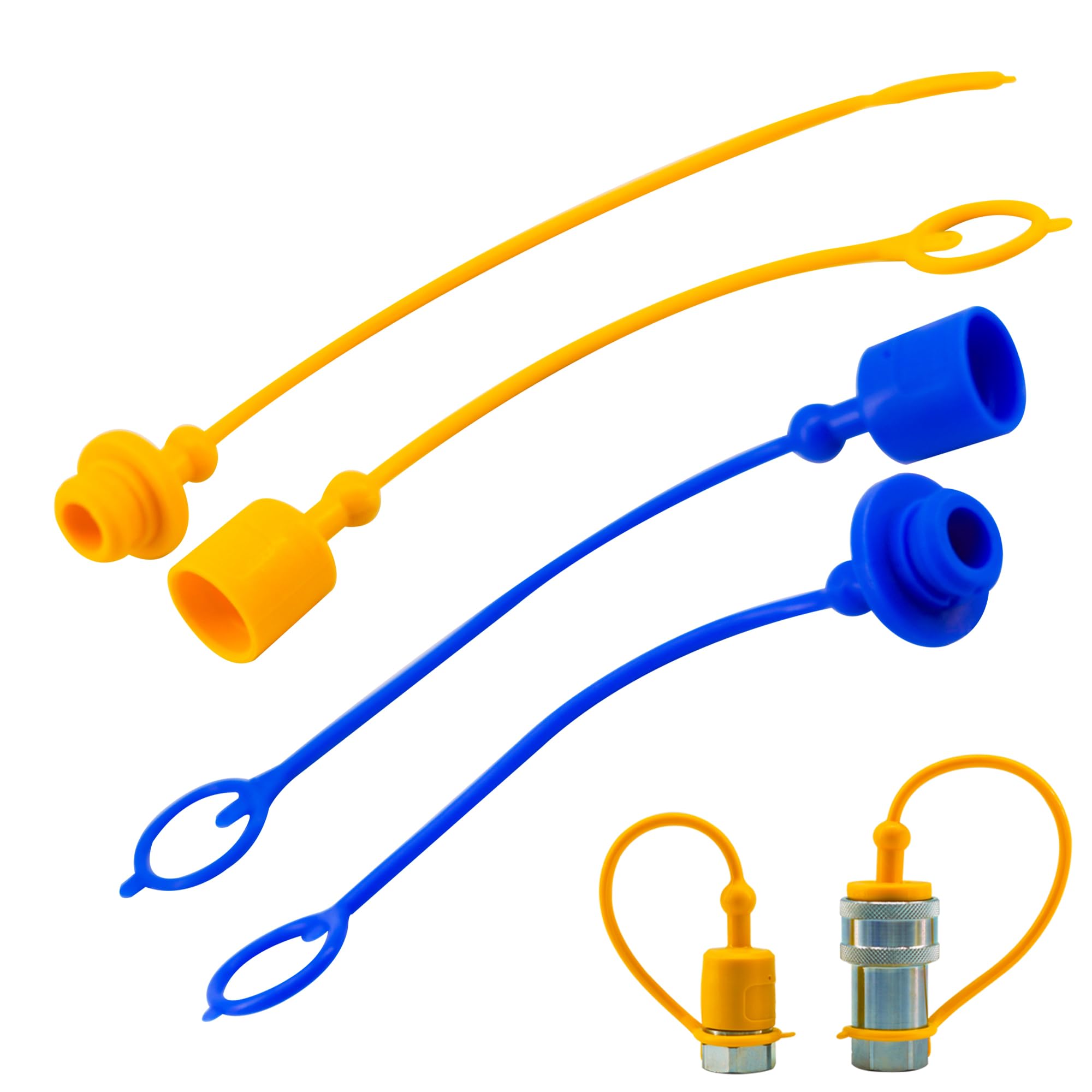 Amazon.com: 2sets 1/2 ISO A Hydraulic Coupler Male Dust Cap and Female ...