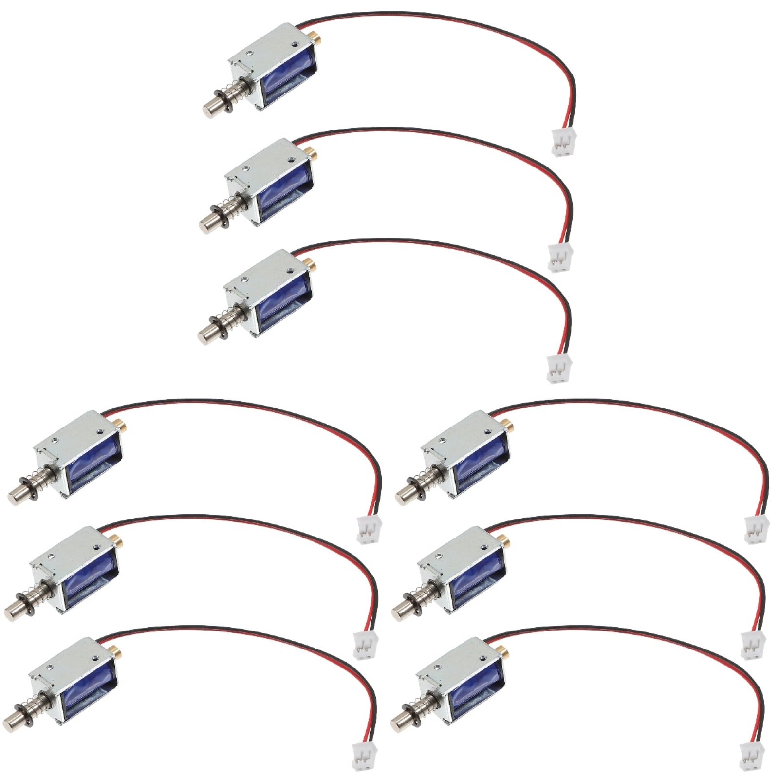 Amazon.com: TEHAUX 9pcs Push Pull Solenoid Electromagnet, Mini Linear ...