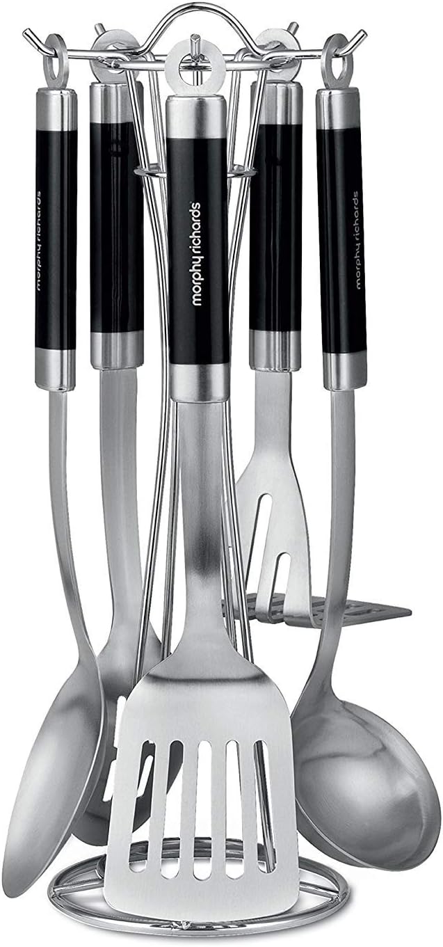 Morphy Richards 46820 Accents 5-Piece Kitchen Utensil Set, Stainless ...
