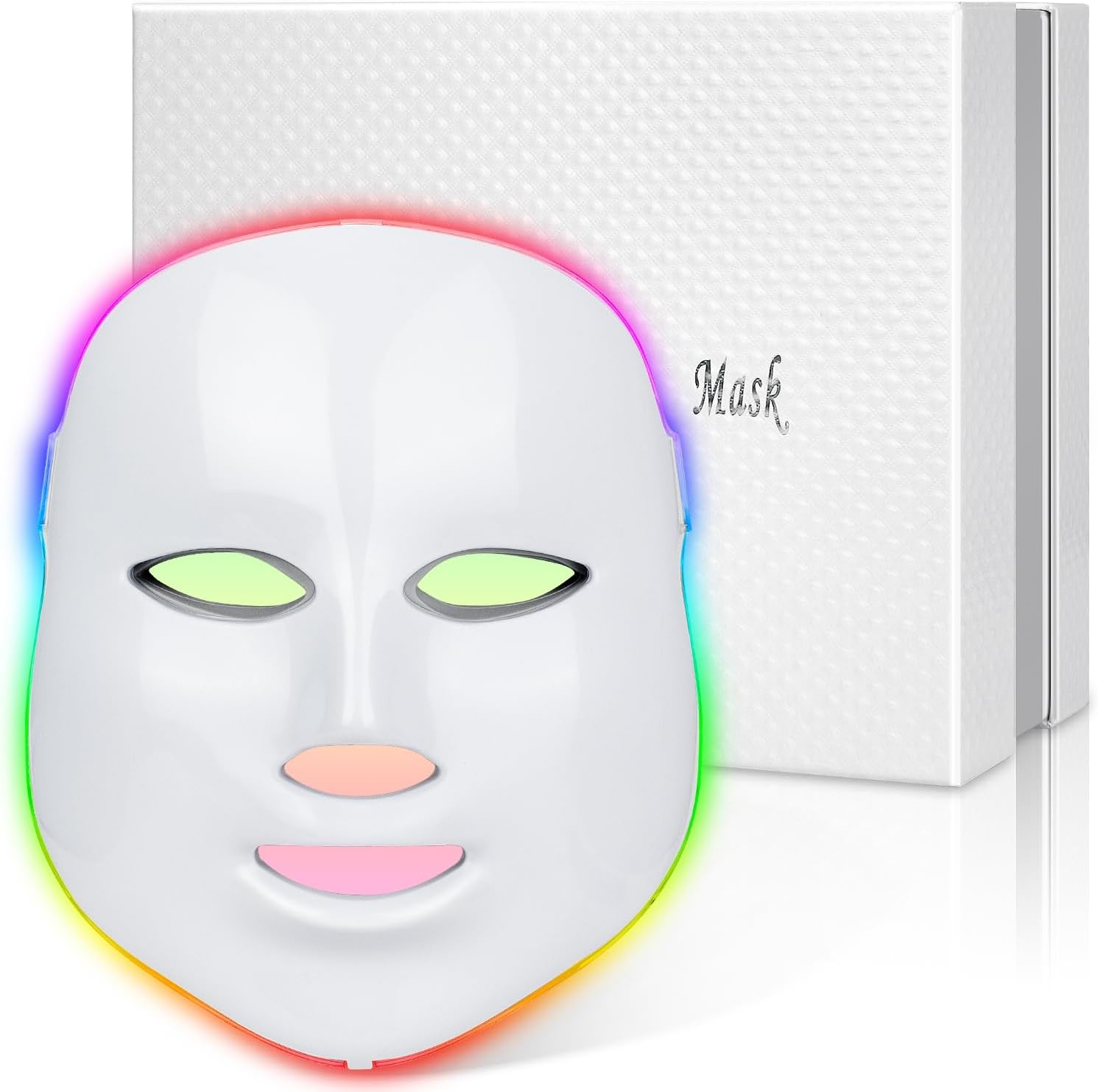 Amazon.com : NEWKEY Red Light Therapy Mask for Face,7 Colors LED Face ...