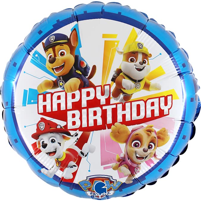 Grabo Paw Patrol Birthday Balloon, Round Balloon for Children's Parties ...