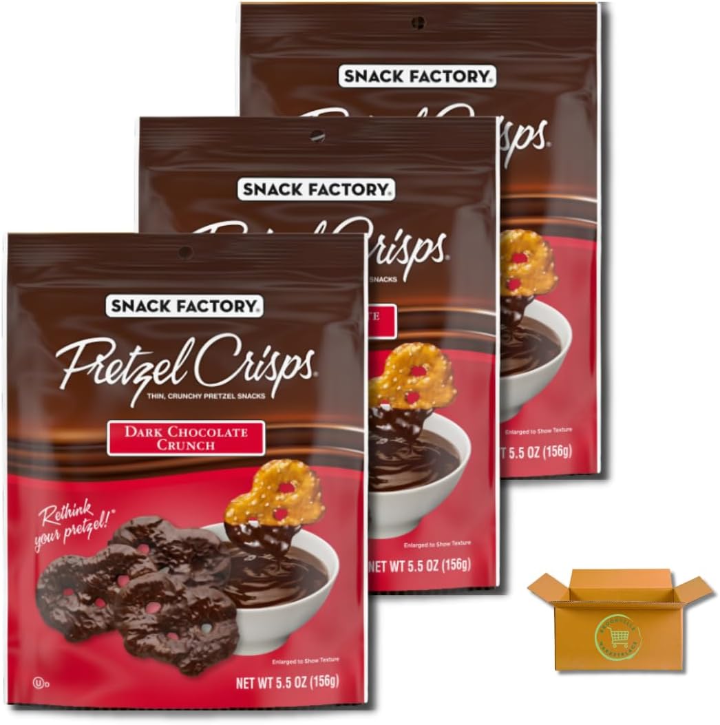 Amazon.com: Snack Factory Pretzel Crisps Chocolate Covered, 5.5 oz ...