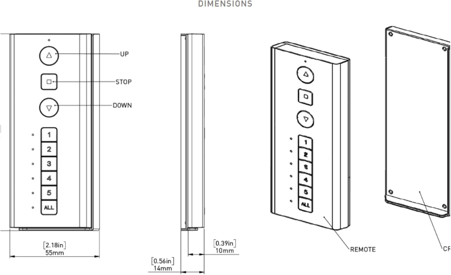 RollEase Automate Push 5 Remote Control User Manual