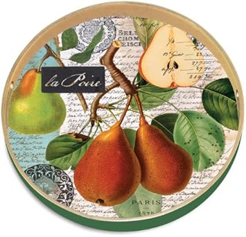 Amazon.com: Michel Design Works Decoupage Wooden Tray, Tuscan Pear, 14 ...