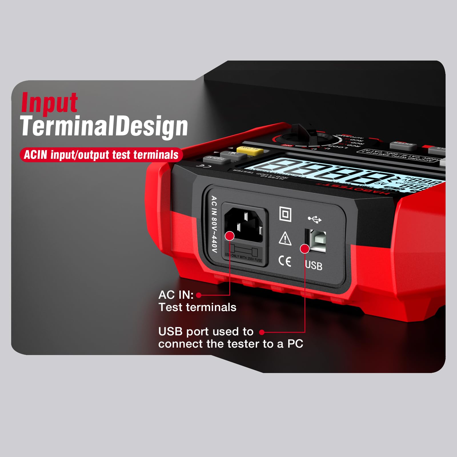 Snapklik.com : RCD/Loop Tester HT5910, HABOTEST Ground Meter For ...