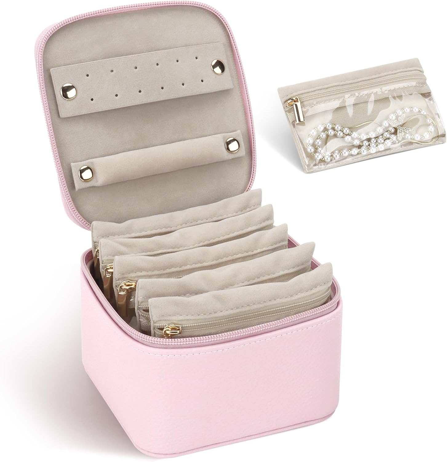 Amazon.com: DesignSter Small Jewelry Box, Travel Small Jewelry ...