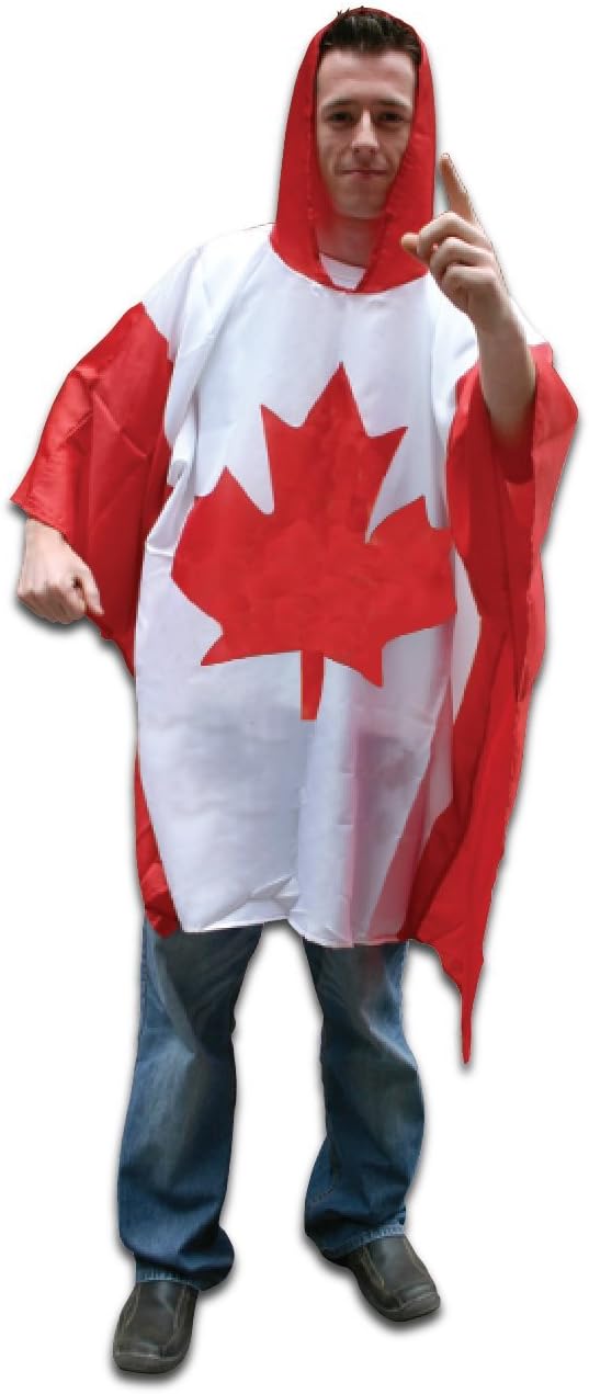 Canadian Flag Jacket Poncho - (2 Pack) with Maple Leaf, Comfortable ...