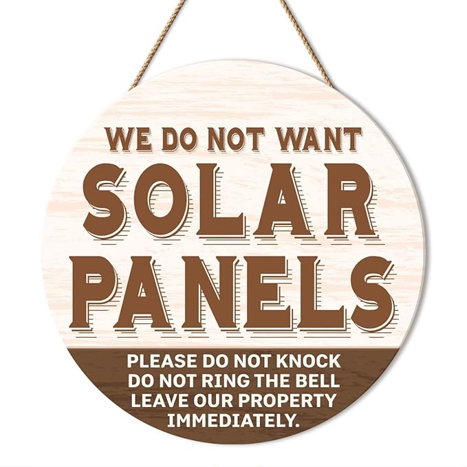 Amazon.com: We Do Not Want Solar Door Sign, No Soliciting Sign for ...