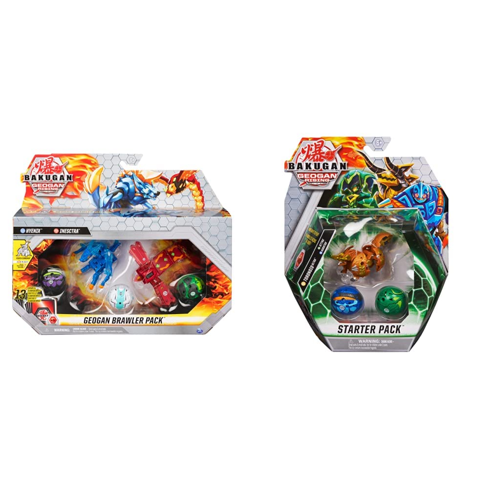 Buy Bakugan Geogan Brawler 5-Pack, Exclusive Hyenix and Insectra Geogan ...