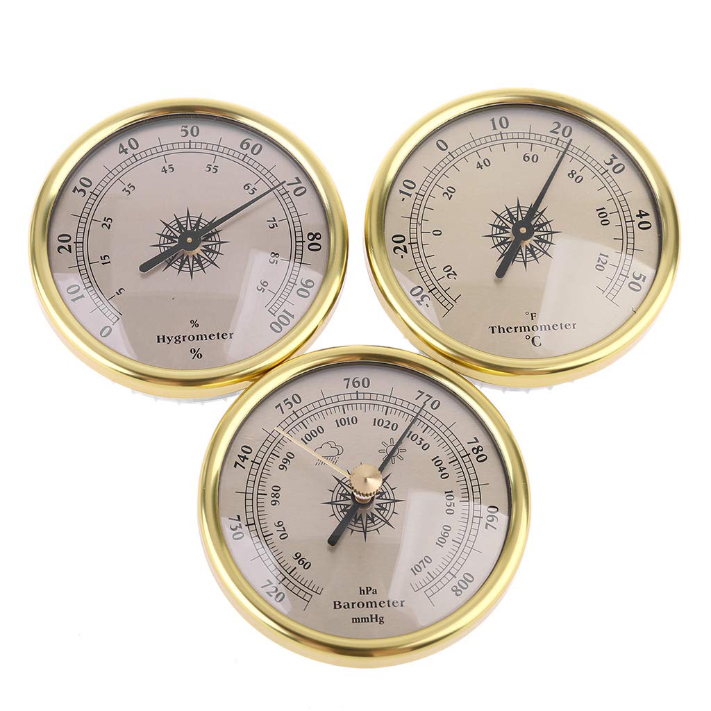Amazon.com: LINNSZ 3 in 1 Air Pressure Gauge Thermometer Hygrometer ...