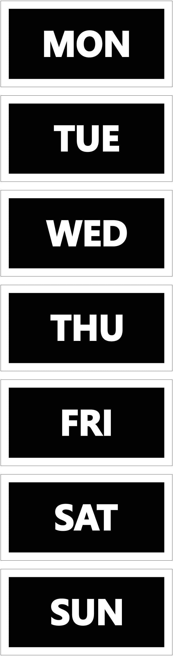 Amazon.com: Magna Visual Magnetic Days of The Week 1" x 2" (White on ...