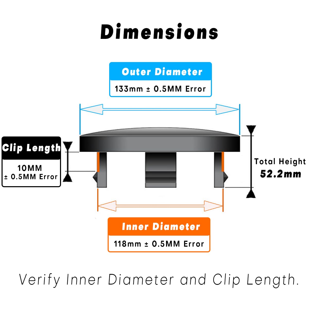Snapklik.com : GTownWorks 5.24in Wheel Center Caps For C-1008 Wheel Rim ...