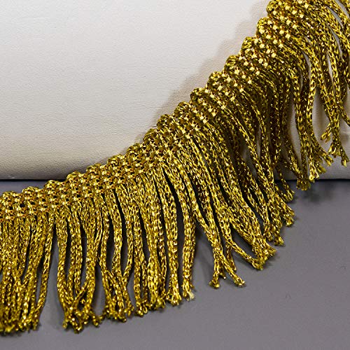 Snapklik.com : Trims By The Yard 2 Metallic Chainette Fringe TrimGold