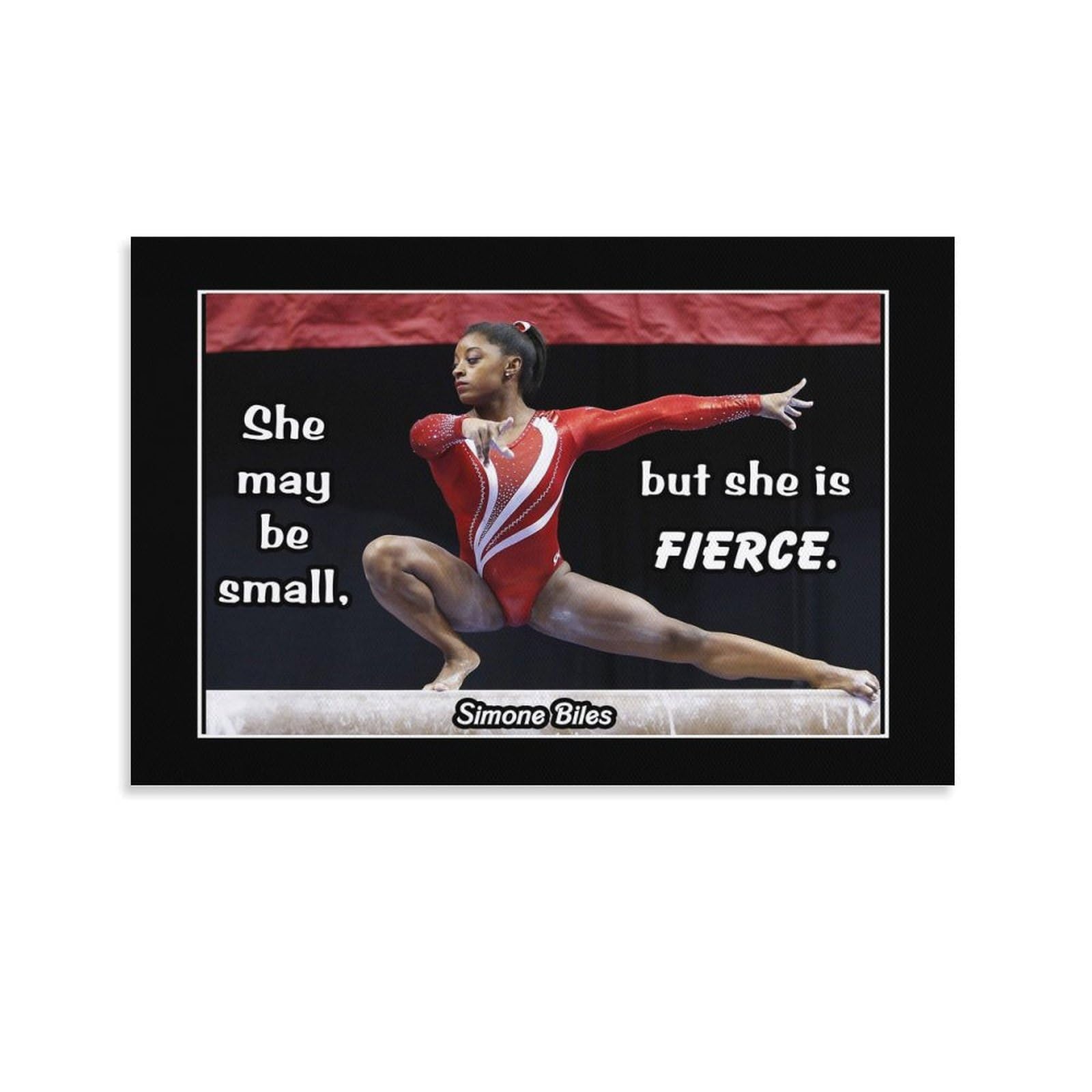 Amazon.com: Generic Inspirational Poster Simone Biles Canvas Art Poster ...