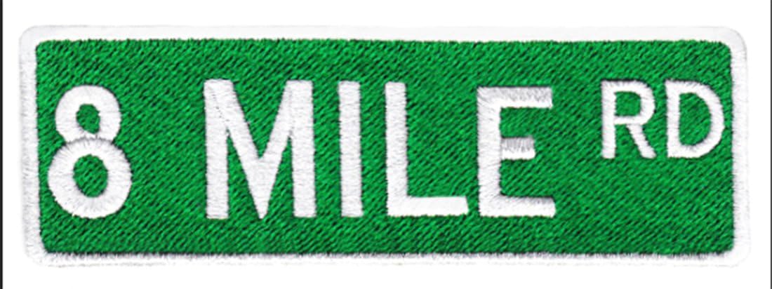 Amazon.com: Cool Detroit 8 Mile Rd. Shirt Patch 10cm - Badge - Patches ...