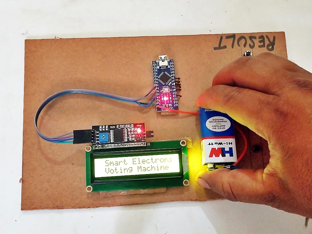 Buy Electronic Voting Machine Sensor Based IOT Project School Science ...