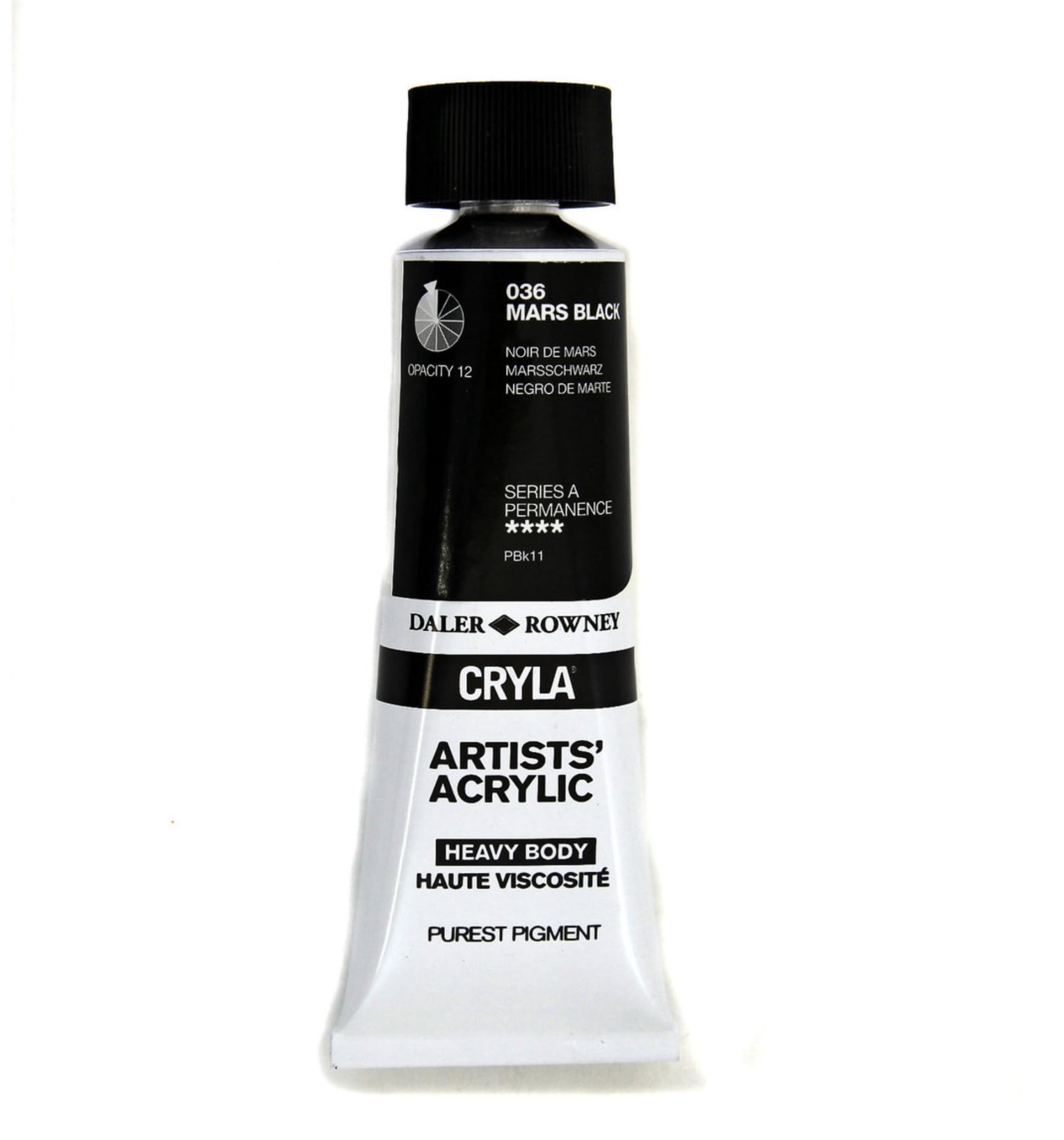 Daler-Rowney Cryla Acrylic 250 ml Mars Black, Professional Artists ...
