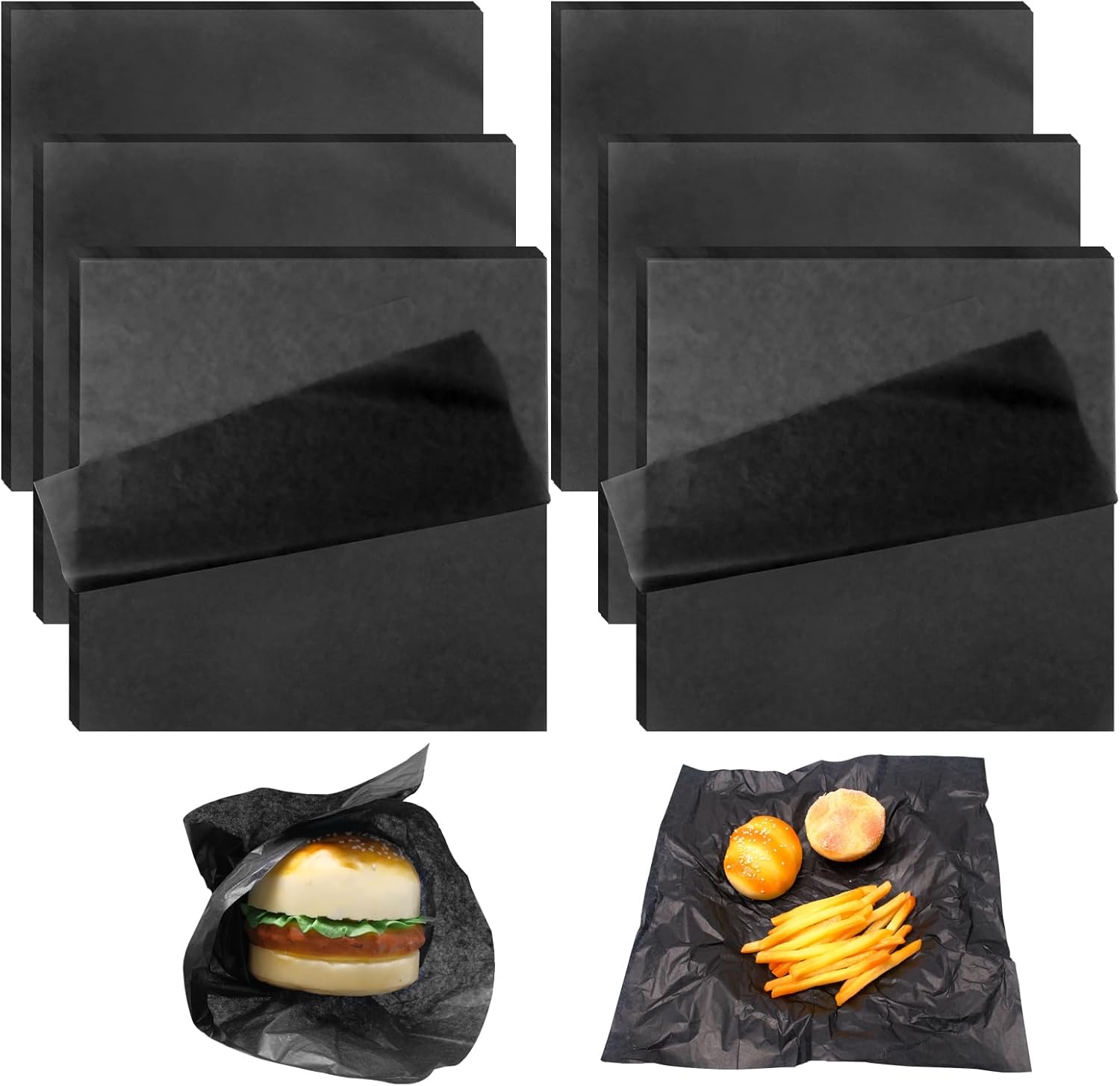 Amazon.com: 300 Sheets Deli Wax Paper Sheets 12 x 12 Inch Sandwich ...