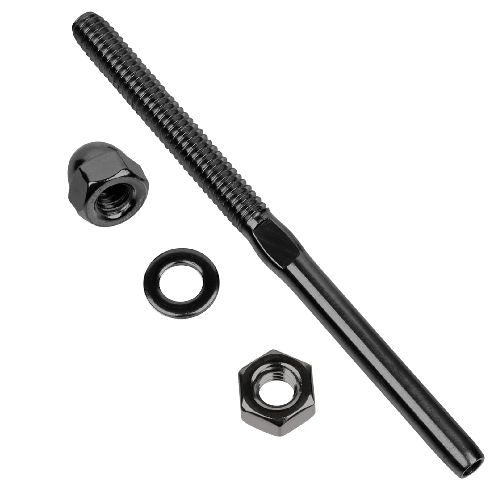 Snapklik.com : BLIKA 50 Pack Black Cable Railing Swage Threaded Stud ...