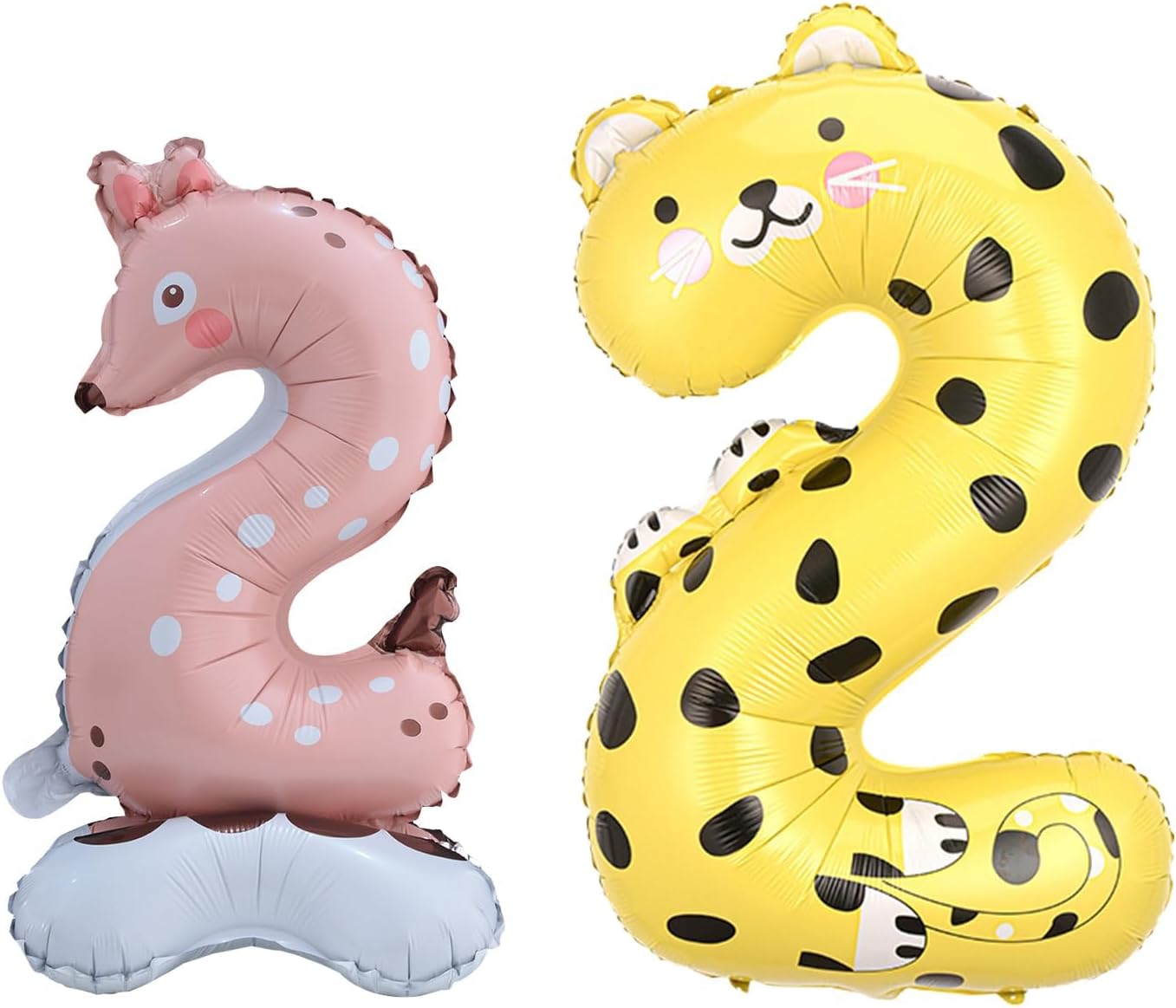 Amazon.com: Animal Number 2 Balloons, Standing Foil 40inch Cartoon ...