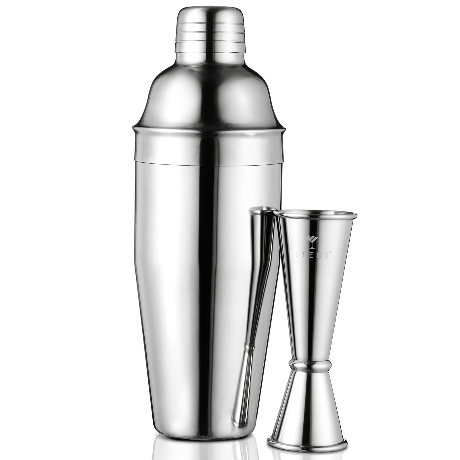 Amazon.com: Etens Bar Cocktail Shaker with Jigger – 24oz Martini Shaker ...