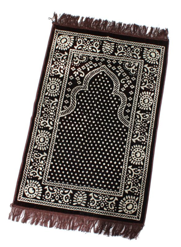 Buy ADIRNY Velvet Prayer Mat 44x28 inch Musalla Janamaz for Namaz ...