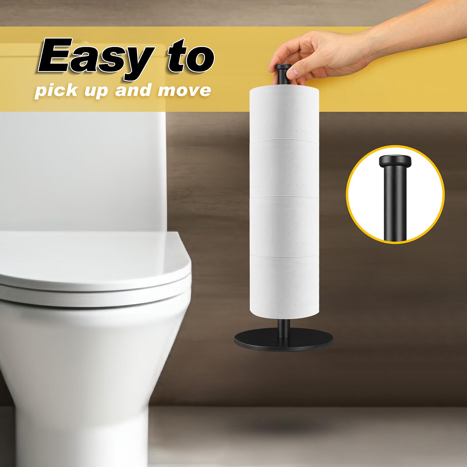 Snapklik.com : Toilet Paper Holder Stand, Toilet Paper Roll Holder ...