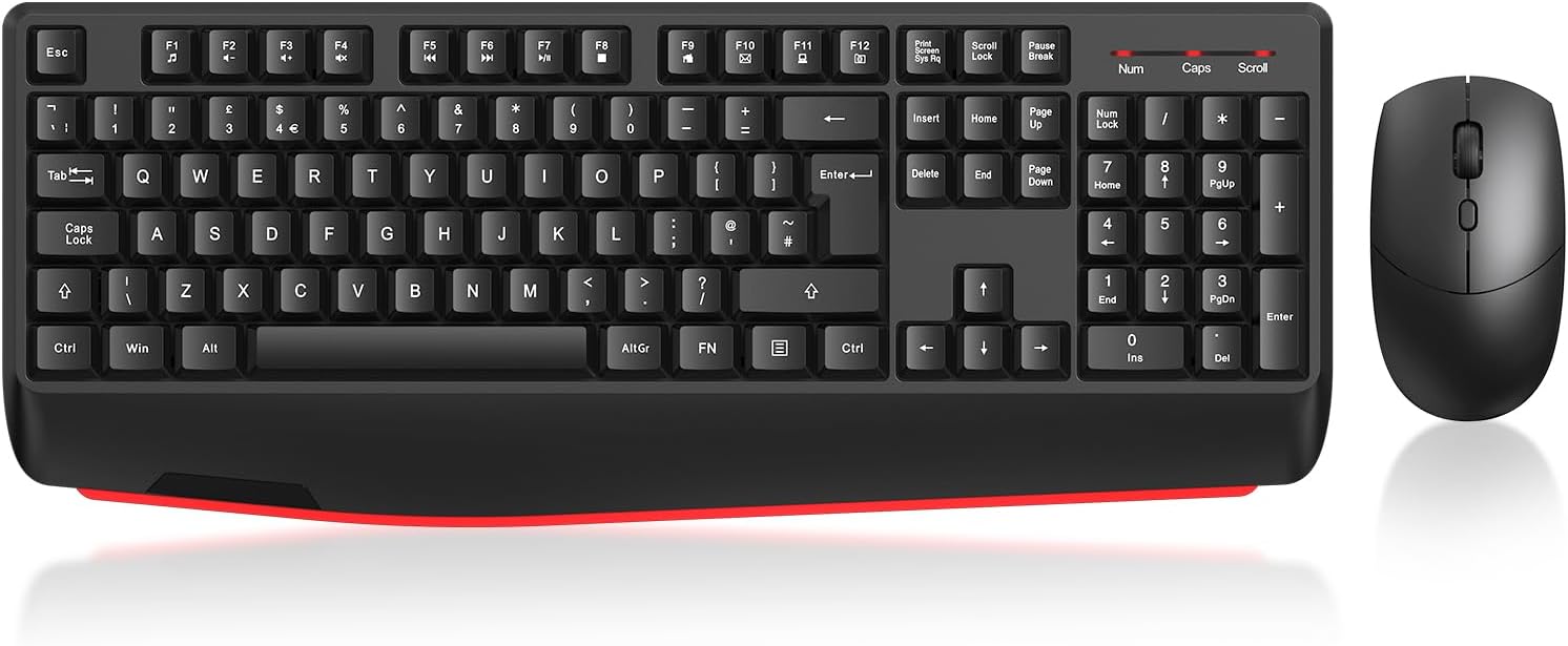 Amazon.com: cimetech Wireless Keyboard and Mouse Combo, 2.4G Full-Sized ...