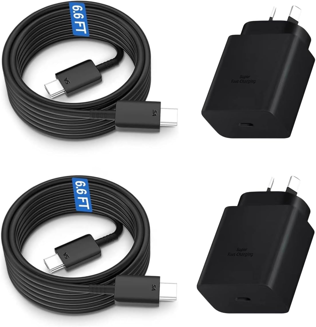 45W USB C Fast Charger for Samsung Type C Android Phone Charging with C ...