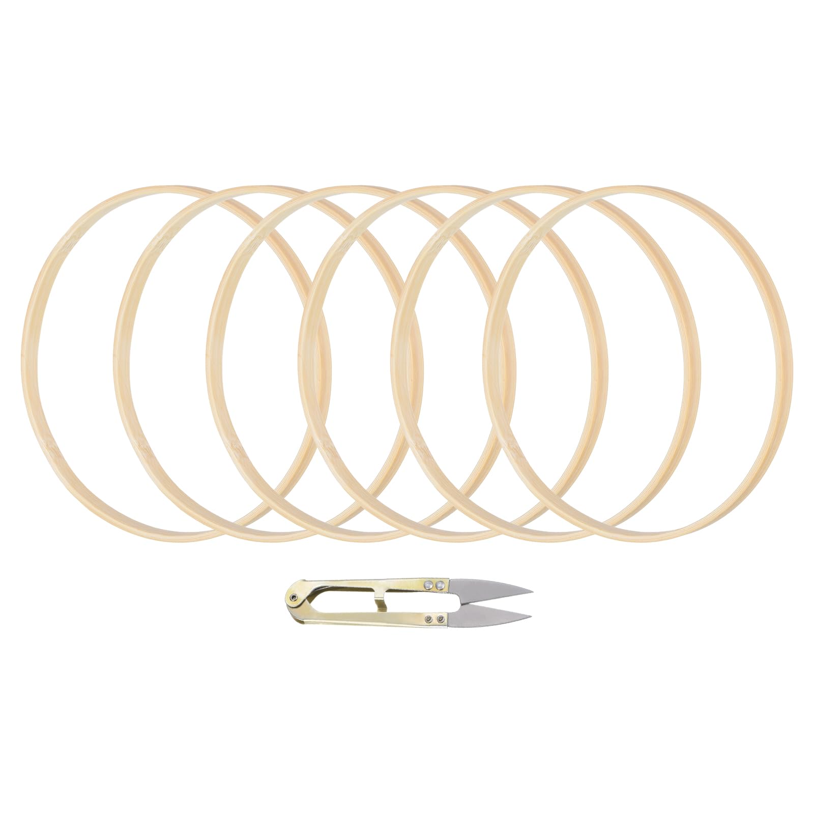 Amazon.com: PATIKIL 6 Inch Bamboo Macrame Hoop, 6Pcs Wood Floral Hoop ...