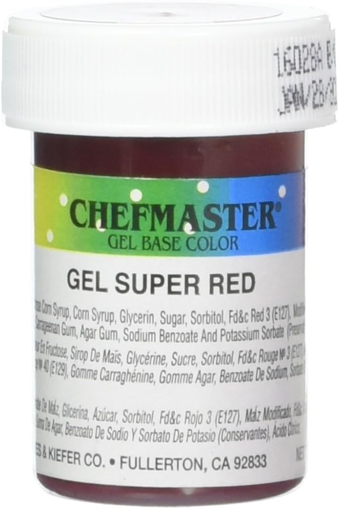 Amazon.com : Chefmaster Gel Food Color, 1-Ounce, Super Red : Food ...