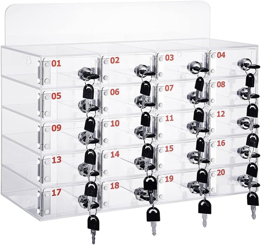 12/15/20 Slots Mobile Phone Storage Cabinet Clear Cell Phone Storage ...