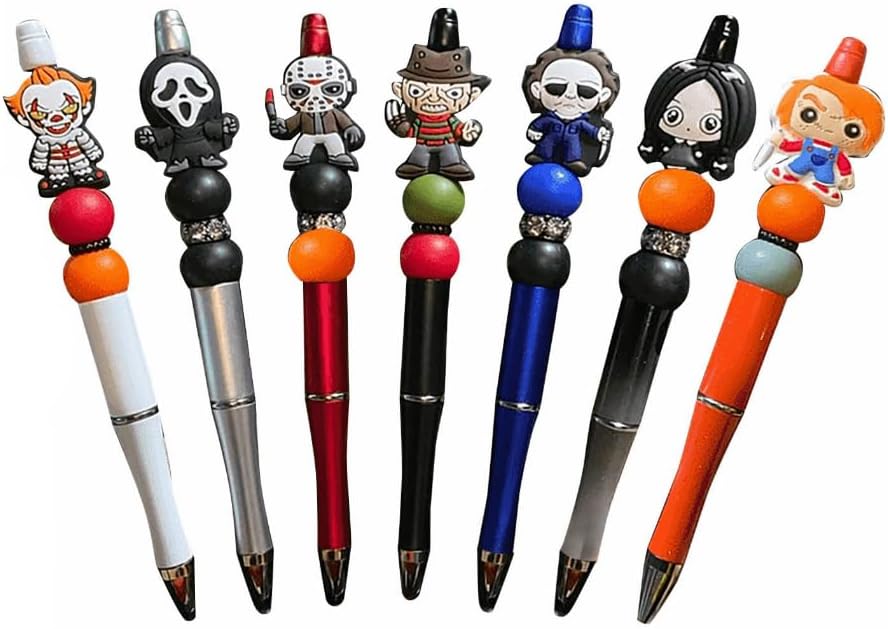 Amazon.com : 7PCS Horror Beadable Pens Horror Movie Pens Refillable ...