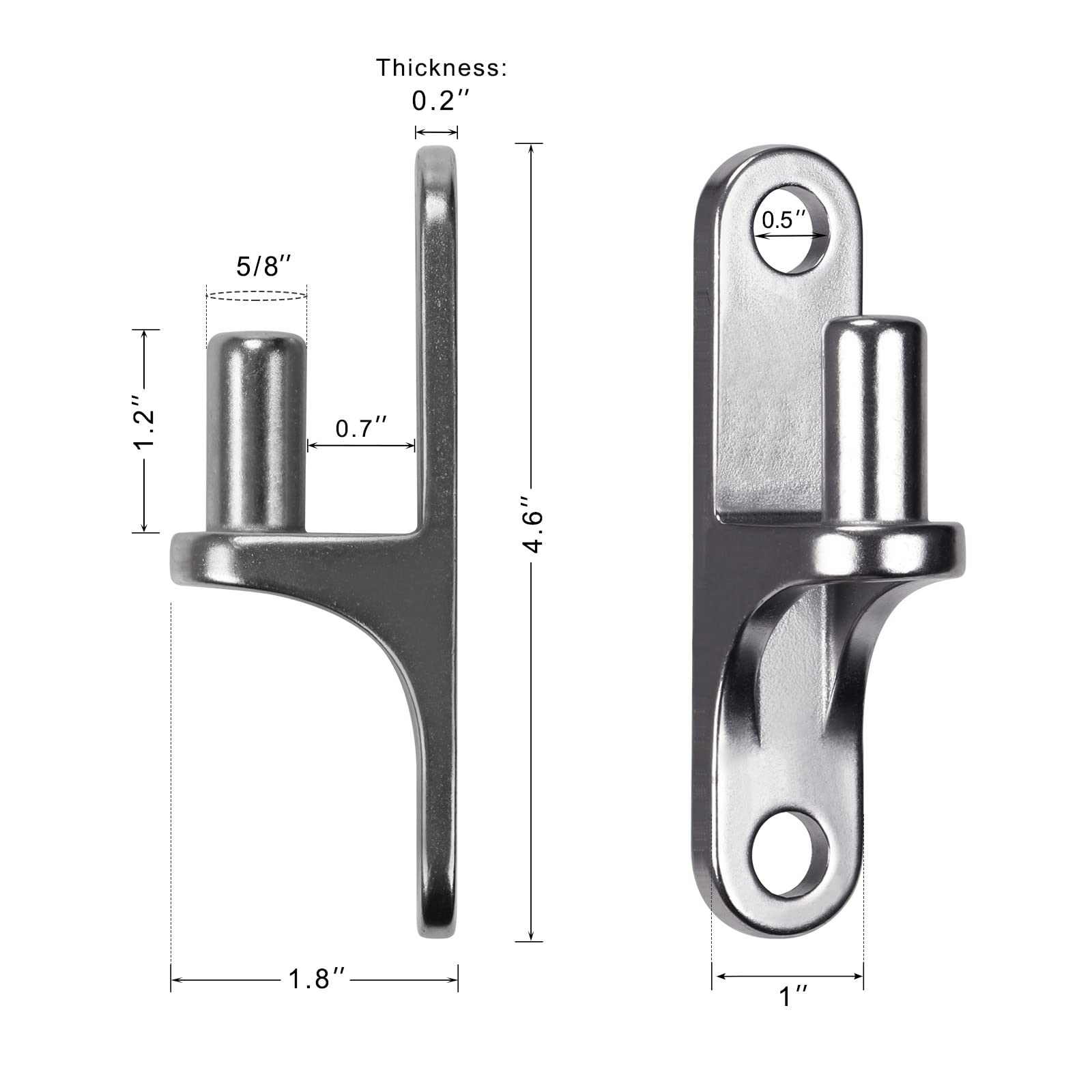 Snapklik.com : Insaga 2pcs Wall Mount Gate Hinge For Farm Gate, 304 ...