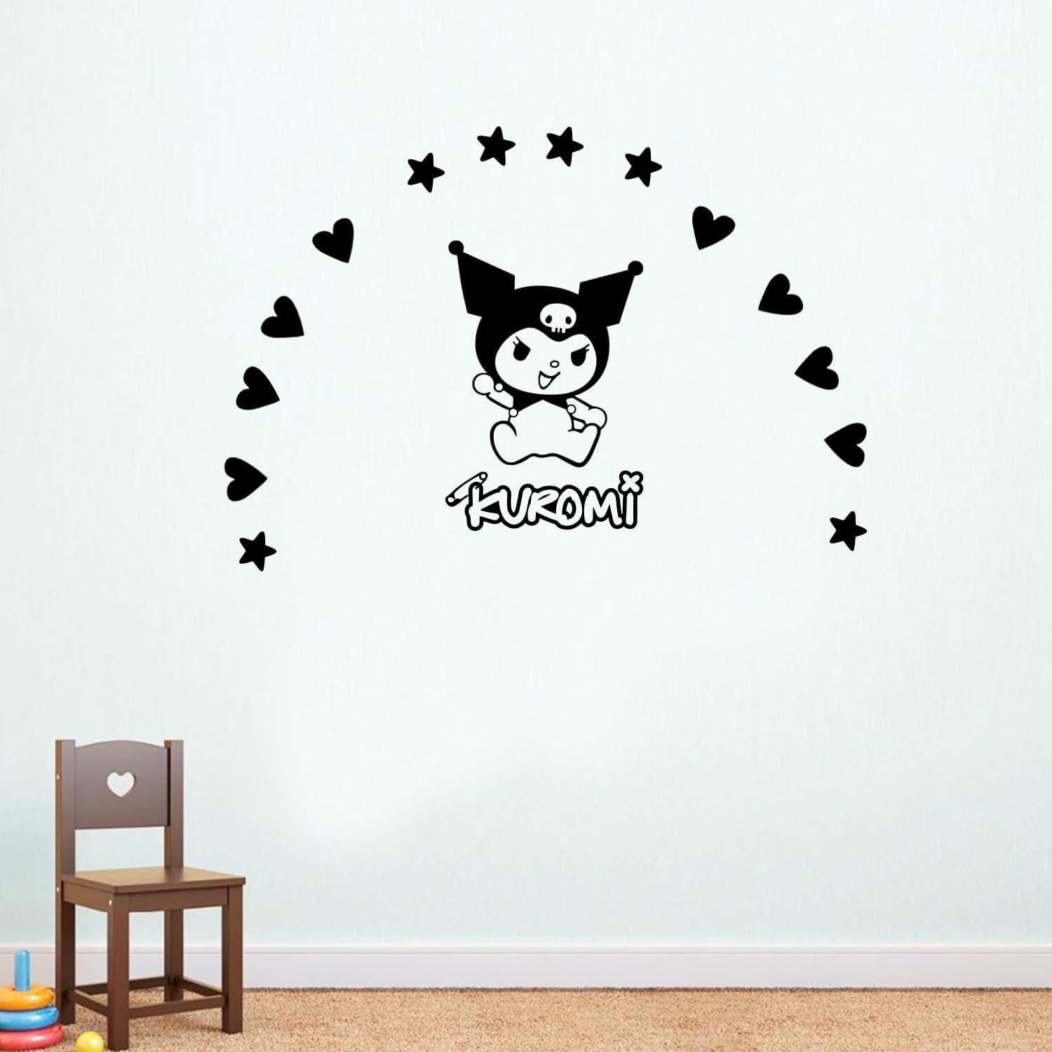 Amazon.com: Vinyl Wall Art Decal - Kuromi - 7" x 9" Each - Trendy Cool ...