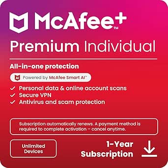 McAfee®+ Premium Individual Antivirus & Internet Security - Unlimited ...