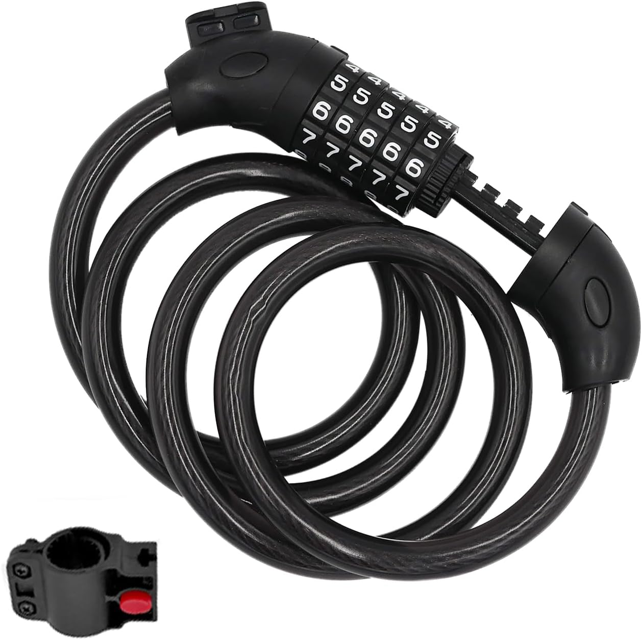 Amazon.com: YANRI Bike Lock Cable with Combination Bicycle Lock with ...