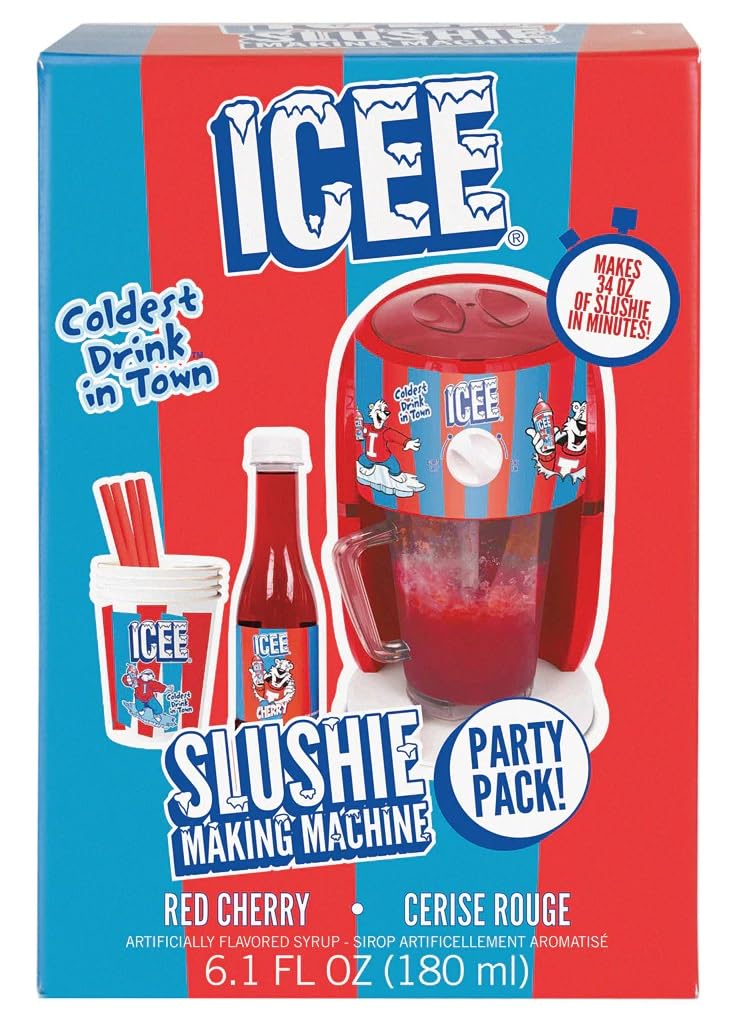 Amazon.com: iscream ICEE Slushie Making Machine Party Pack Red Cherry ...