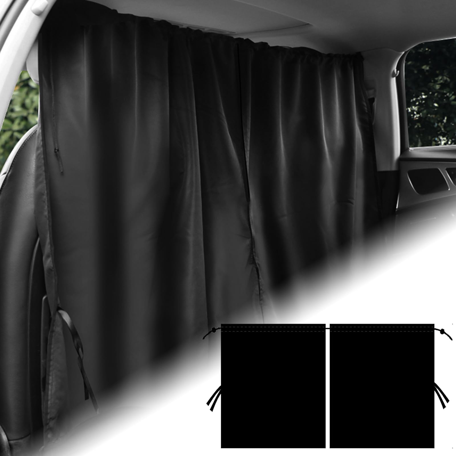 HEKOBAG Car Divider Privacy Window Curtains, 180 * 100cm Car Seat ...