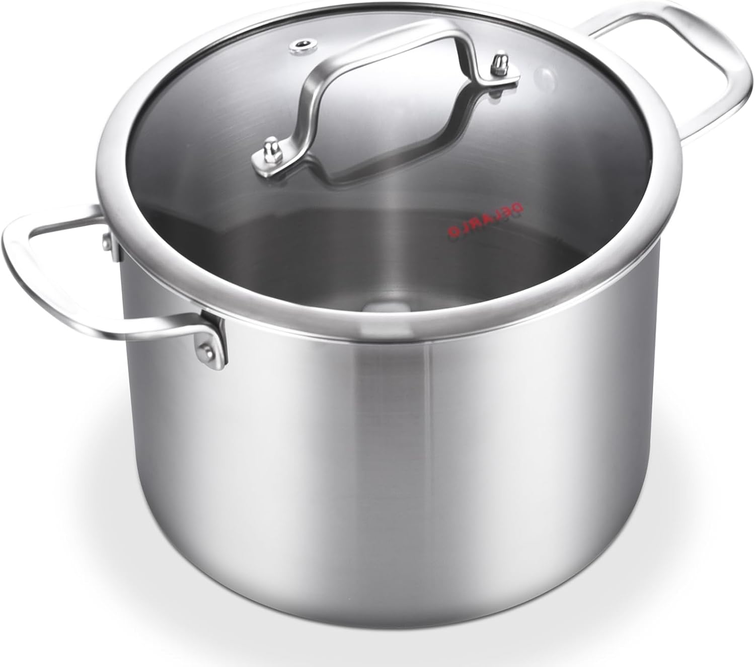 Amazon.com: DELARLO Tri-Ply Stainless Steel 6QT Pot with Lid, Induction Ready, 6 Quart with Lid ...